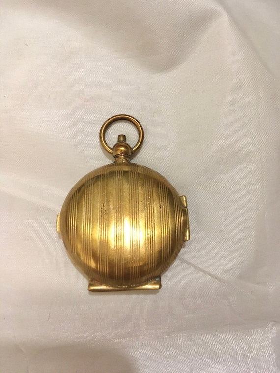 Antique Gold Stopwatch Style Powder Compact Germany 1… - Gem