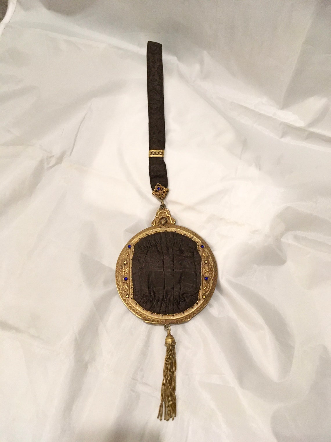 Antique Jeweled Trinity Plate Purse Dance Vanity Compact Purse Coin ...