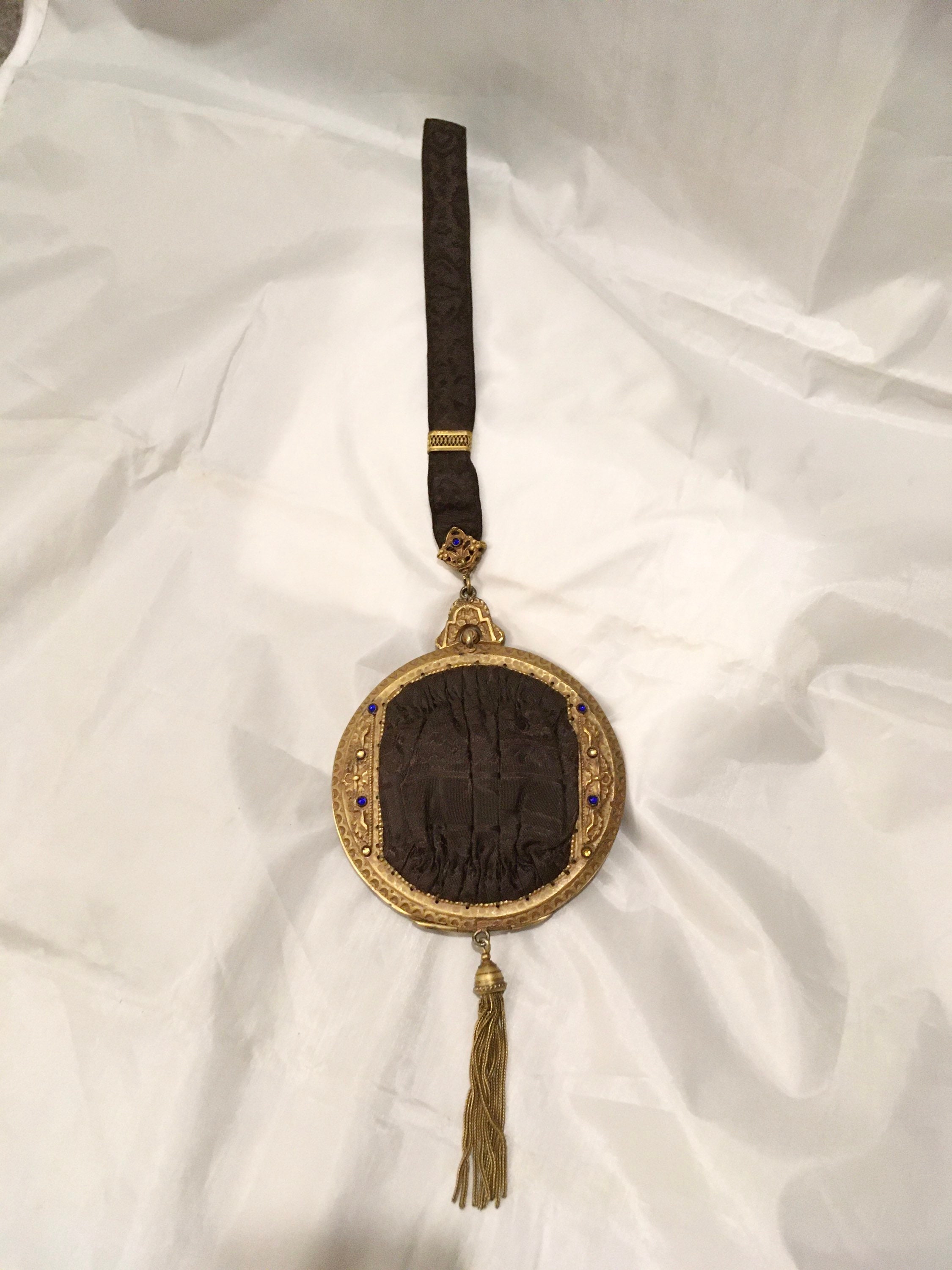 Antique Jeweled Trinity Plate Purse Dance Vanity Compact Purse Coin ...