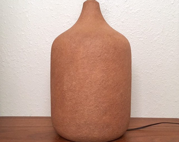 Vintage George Scatchard Pottery Lamp W/ Textured Terra Cotta Scavo ...
