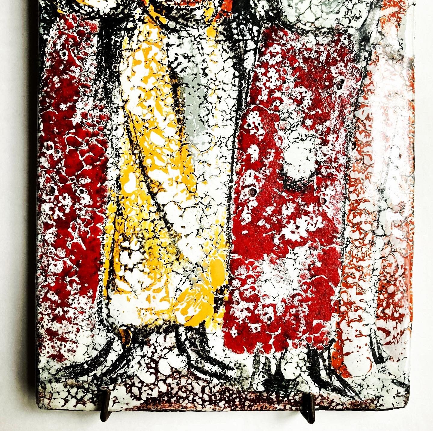 Rare Fratelli Fanciullaci Pottery Wall Tile / Plaque Abstract Women ...