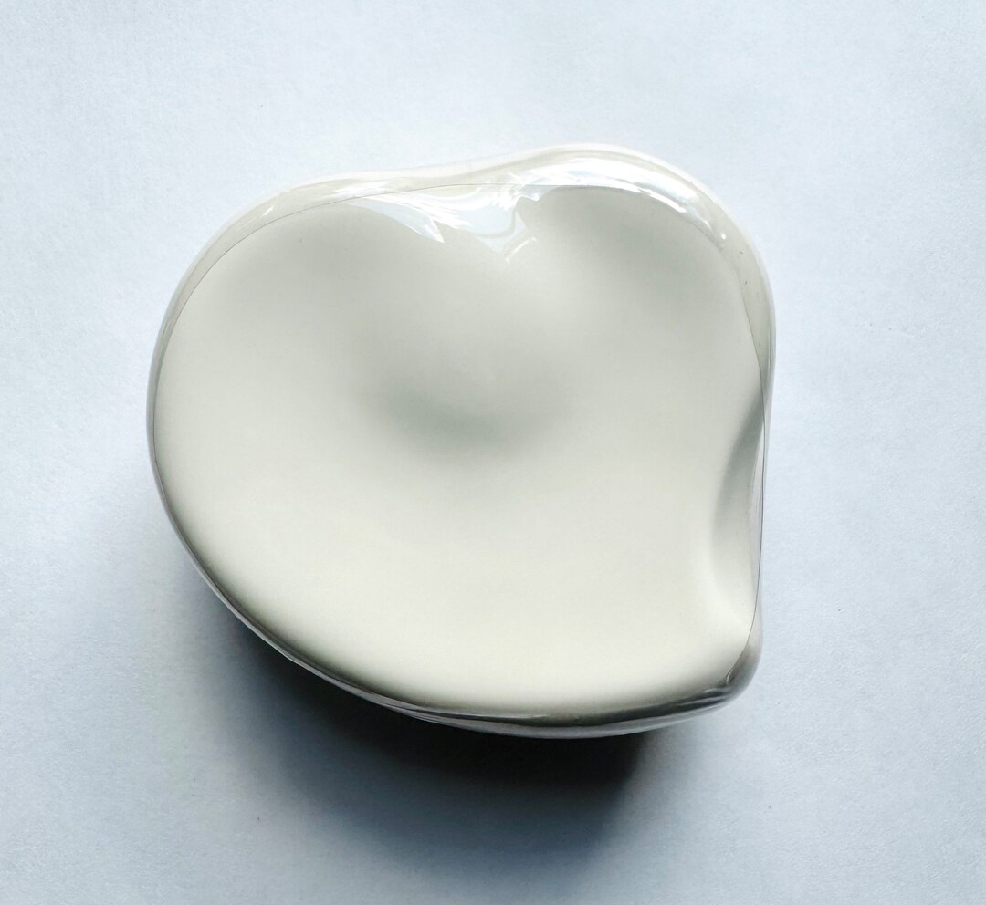 NEW SEALED Elsa Peretti Halston Free Form Heart Ceramic Powder Box W ...