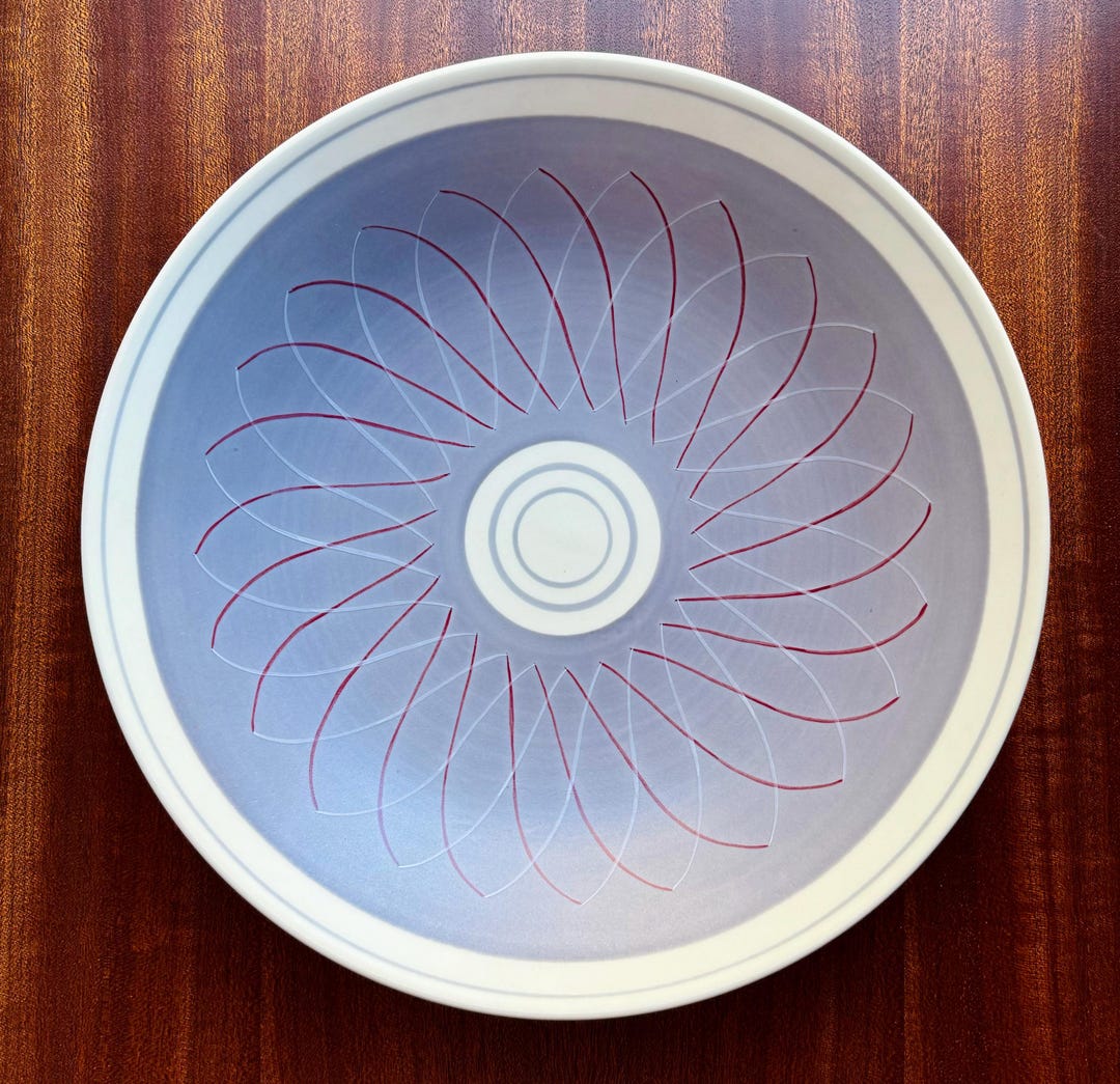 Poole Pottery Large Modernist Freeform Charger Alfred Burgess Read ...