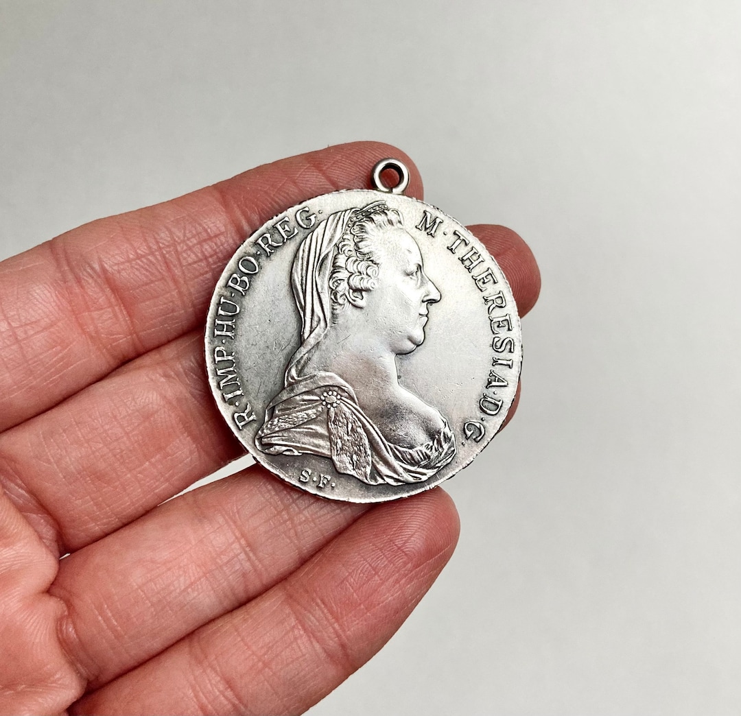 Vintage Restrike 1780 Maria Theresia Silver Thaler Coin Medallion ...