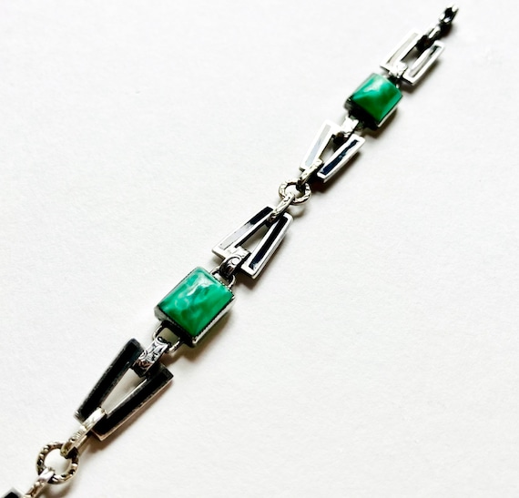 Antique Foster & Bailey Sterling Silver Enamel Glass … - Gem