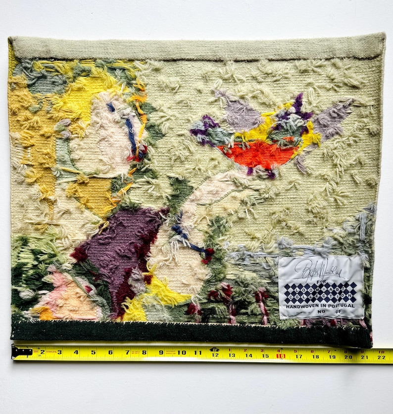 Rare Bjorn Wiinblad Tapestry Wall Hanging Figures & Bird Loom Art ...