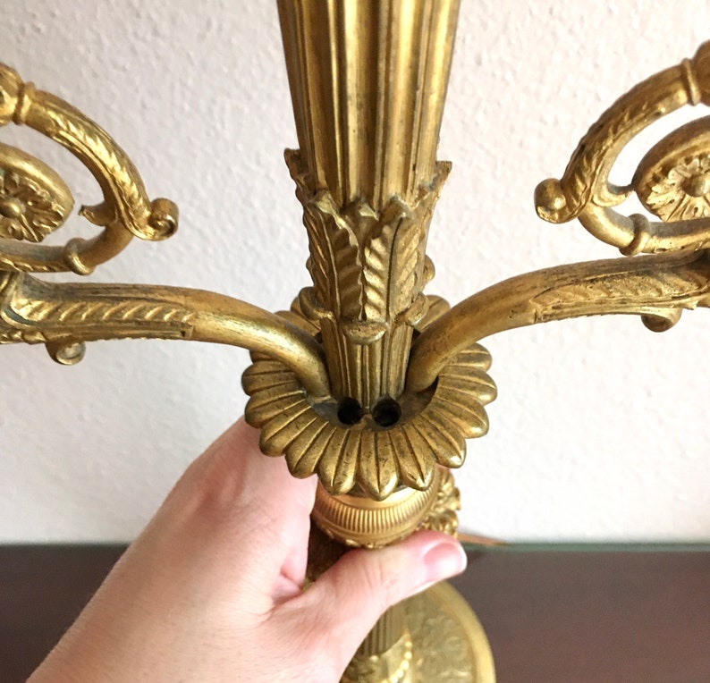 Antique French Charles X Ormolu Gilt Bronze Candelabrum Table | Etsy