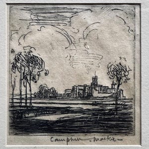 Rare Thomas Callander Campbell Mackie Architectural Etching, Scottish ...