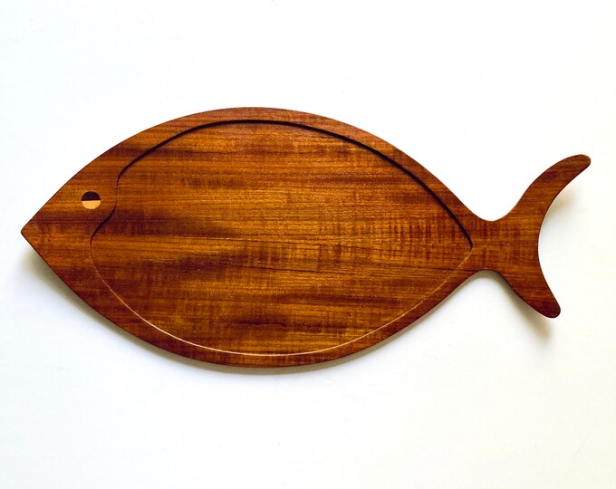 Very Rare Digsmed Huge Teak Fish Serving Tray, 1960s Denmark Vintage ...