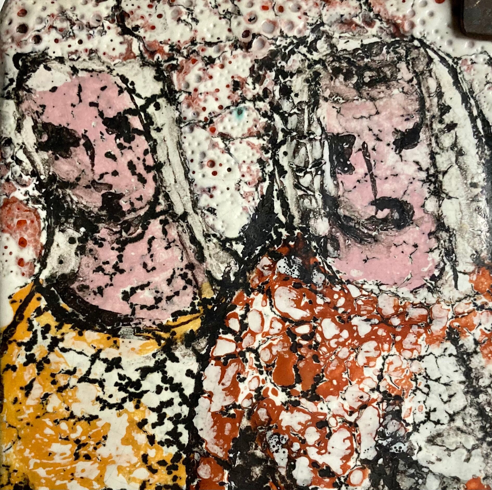 Rare Fratelli Fanciullaci Pottery Wall Tile / Plaque Abstract Women ...