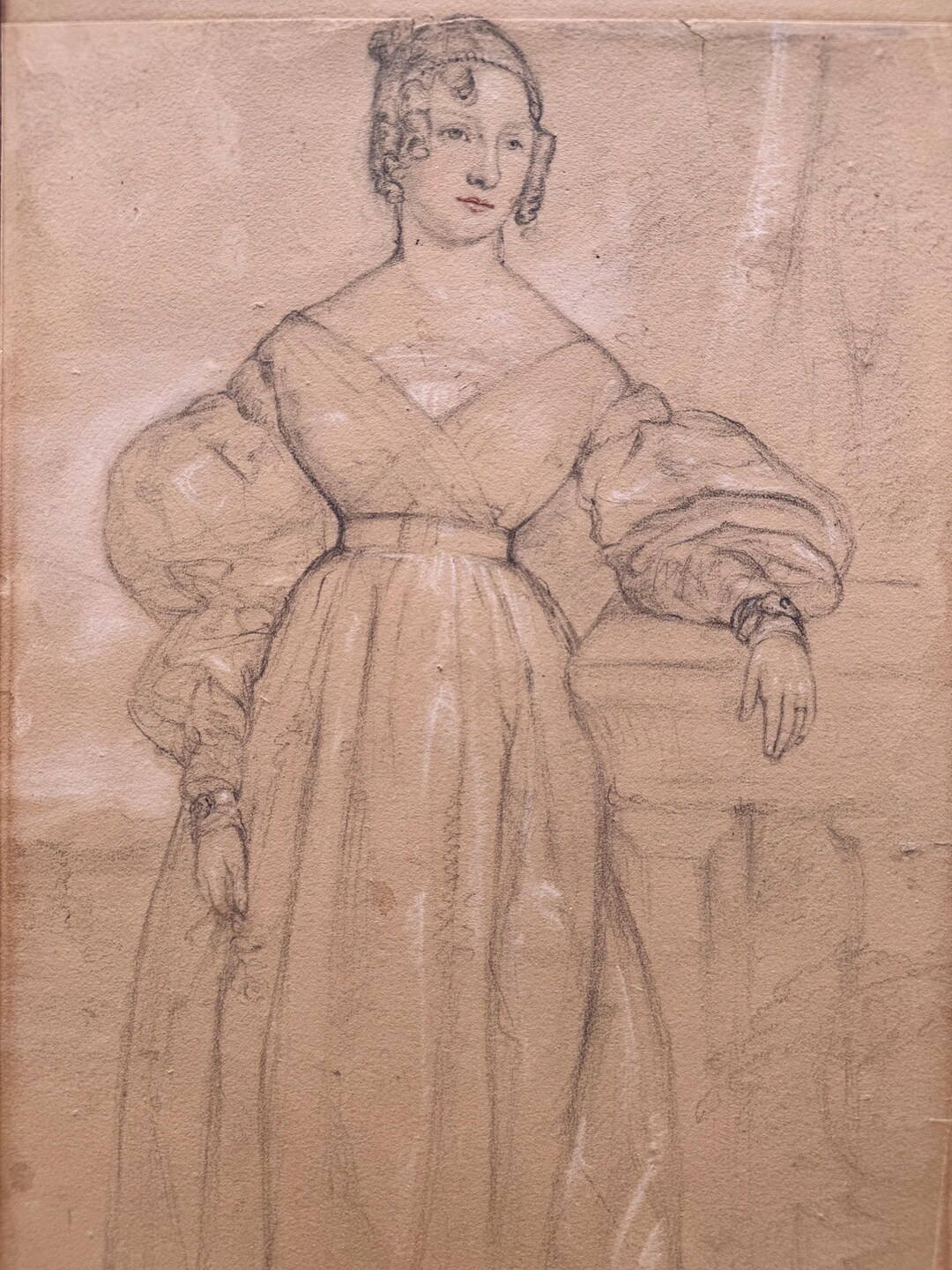 Very Fine Antique Portrait Drawing of a Young Woman 1830s European ...