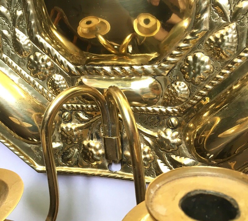 Fine Large Repousse Brass Sconce Early to Mid 19th C Dutch - Etsy