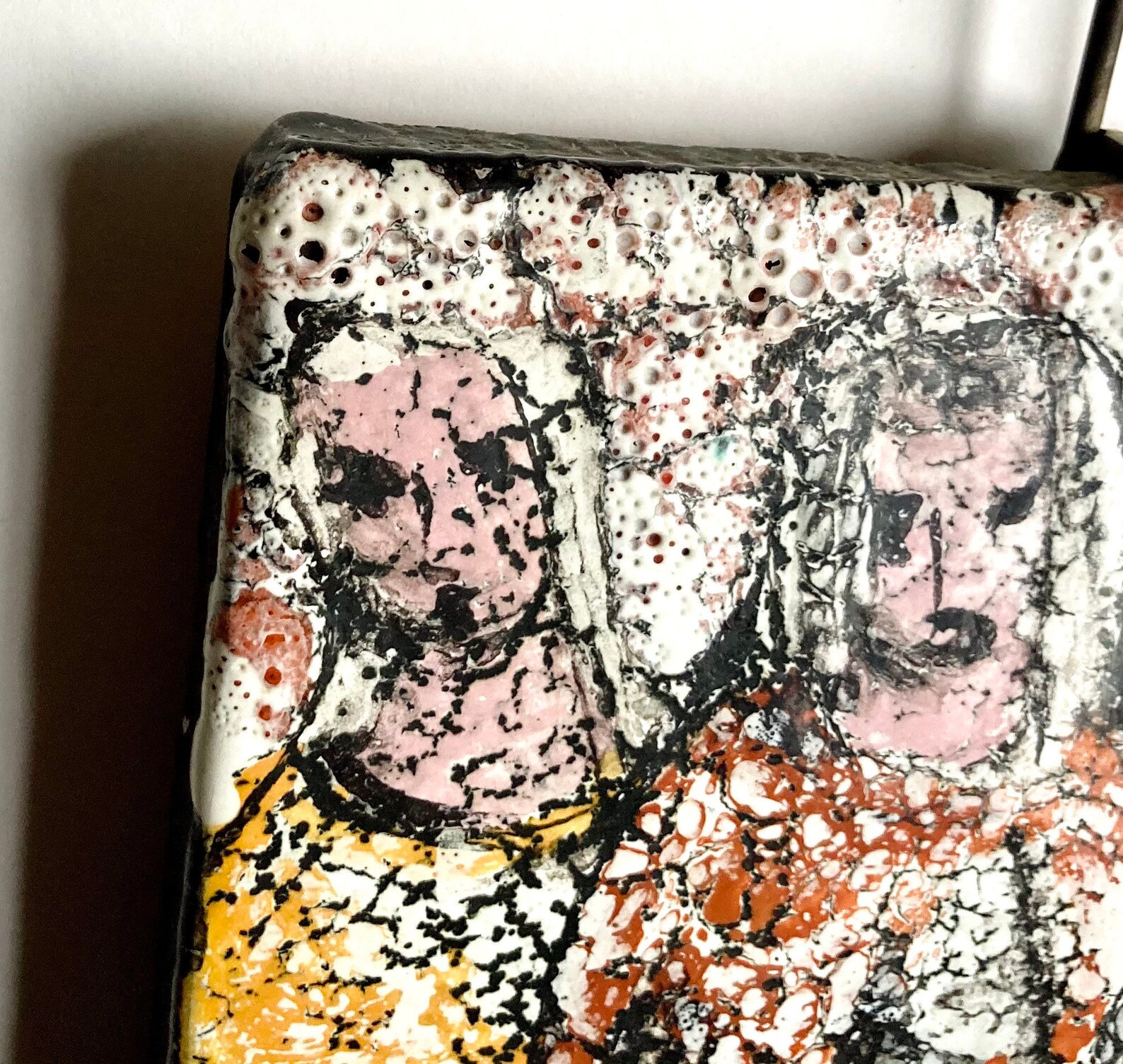Rare Fratelli Fanciullaci Pottery Wall Tile / Plaque Abstract Women ...