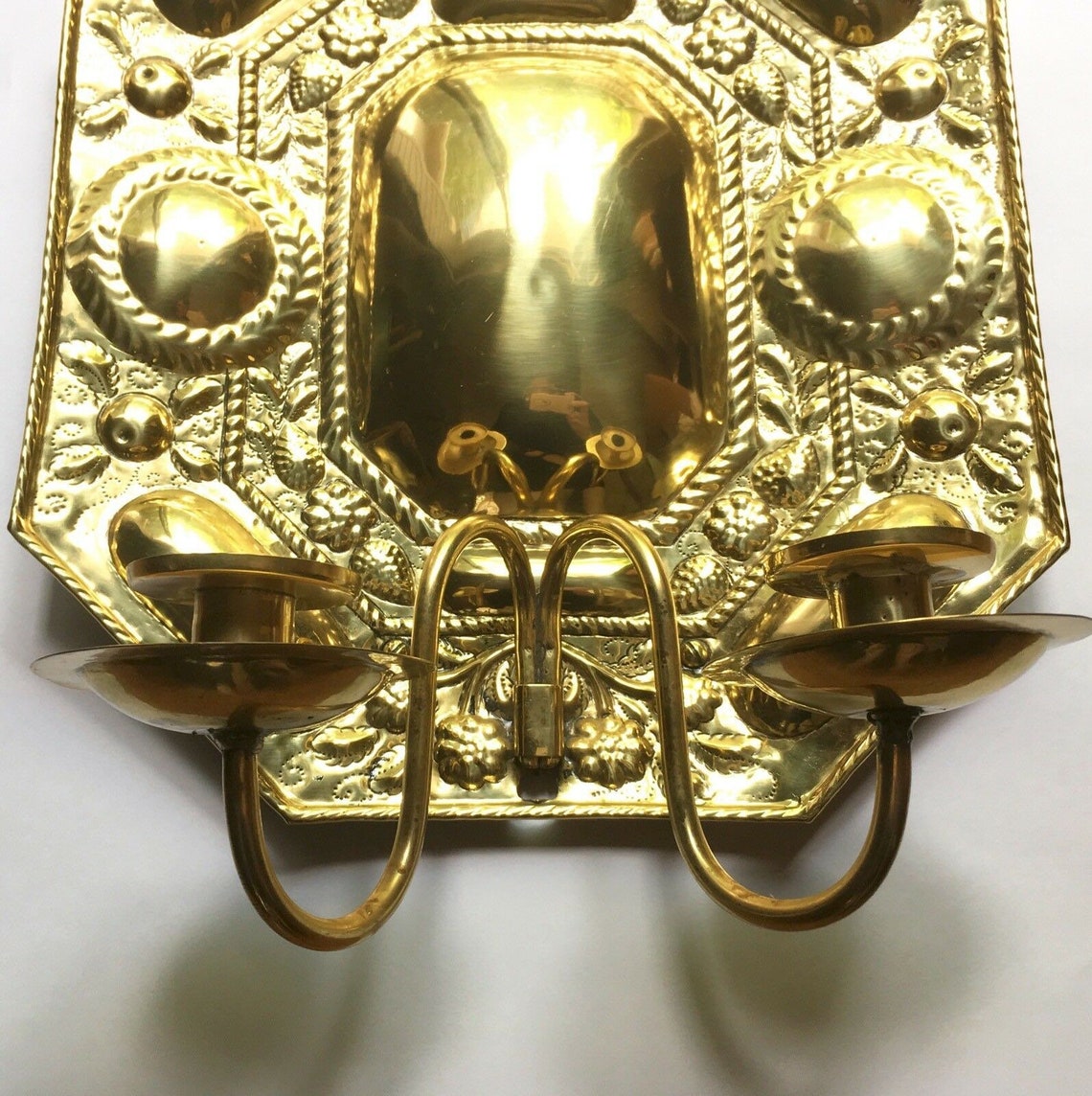 Fine Large Repousse Brass Sconce Early to Mid 19th C Dutch - Etsy