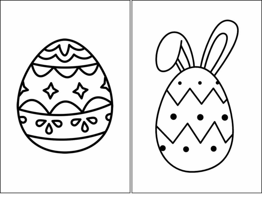 Easter Egg Coloring Activity for Children – 30 Pages – Creative ...