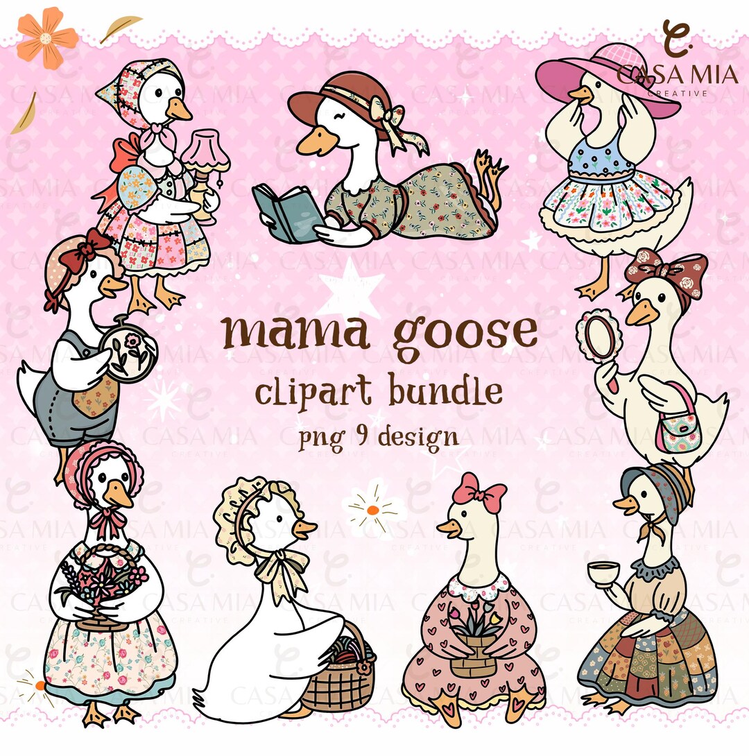 Farmhouse Mama Goose PNG Bundle – Cottagecore Mother’s Day Shirt Design ...