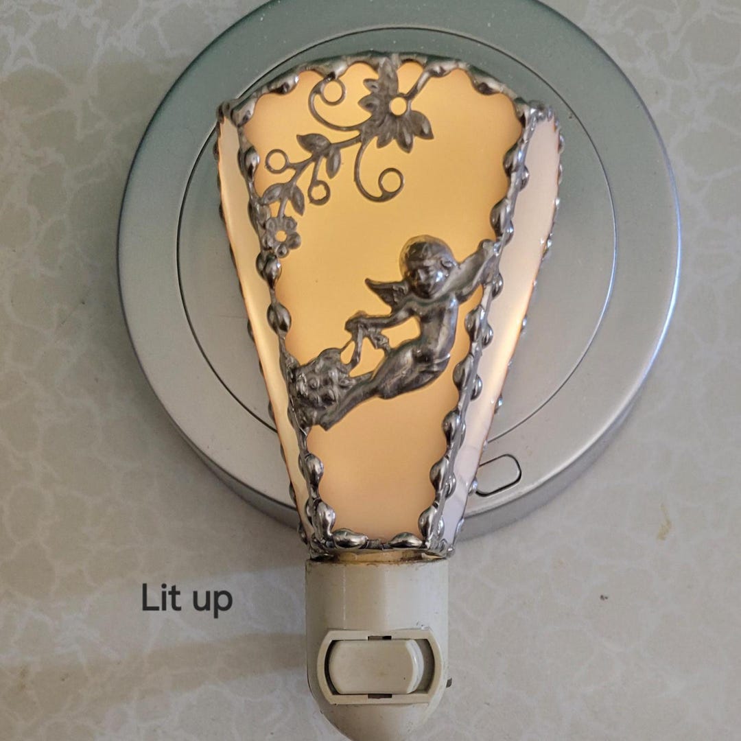 Stained Glass Angel Night Light: Pastel Champagne, Lead-free - Etsy