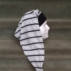 NIGHT CAP SLEEPING Hat Scrooge Cap Cotton Stripe Jacquard Knit Soft and ...
