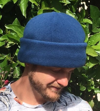 BEANIE OCEAN BLUE Fleece Skull Cap Winter Hat Adult and Child | Etsy