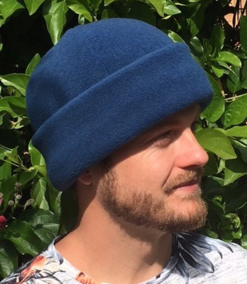 BEANIE OCEAN BLUE Fleece Skull Cap Winter Hat Adult and Child | Etsy