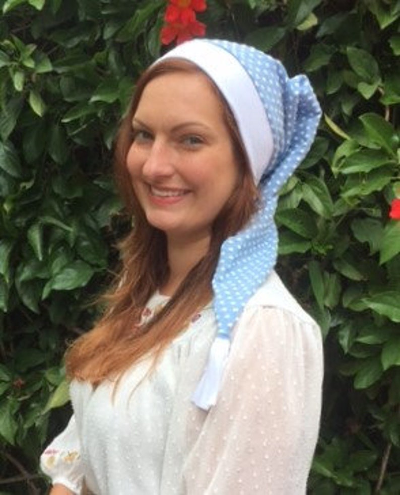 COTTON NIGHT CAP Sleeping Hat Polka Dot Adult and Child Sizes | Etsy