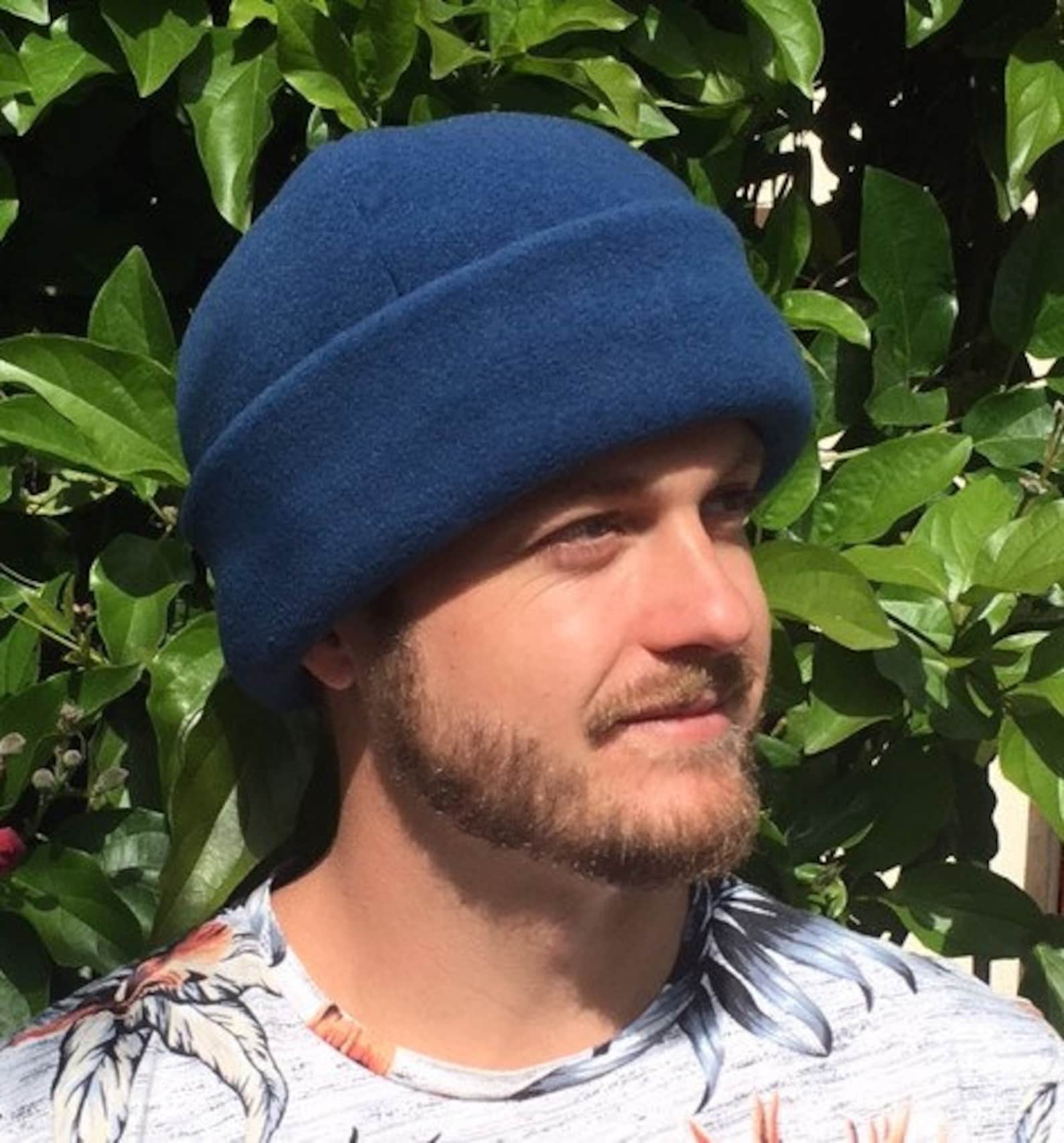 BEANIE OCEAN BLUE Fleece Skull Cap Winter Hat Adult and Child Sizes and ...