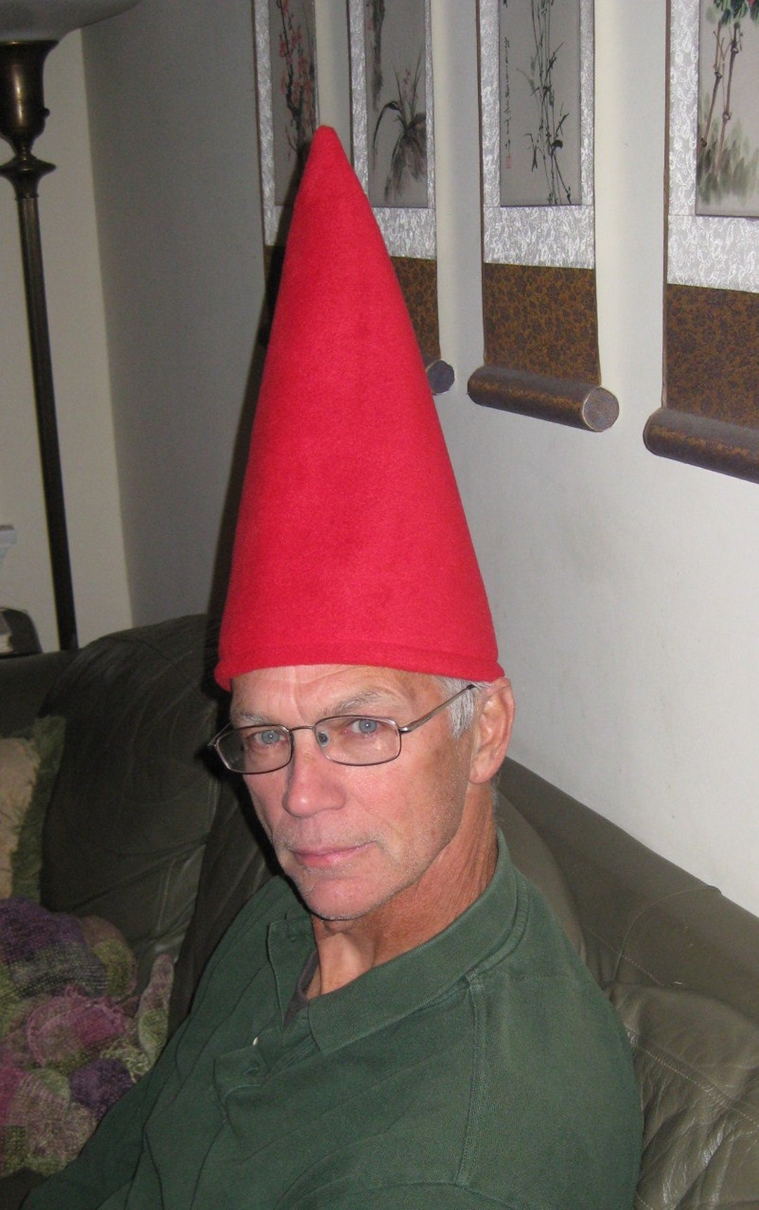 RED GNOME HAT Wirt 15" Tall Stands on Their Own Assorted Colors Fleece ...