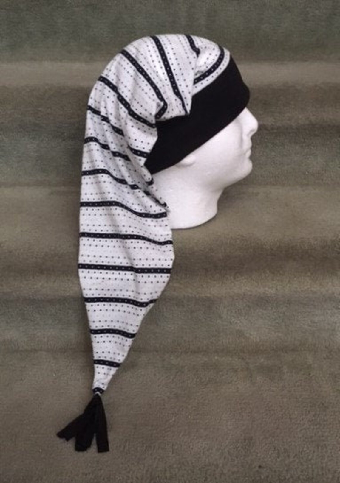 NIGHT CAP SLEEPING Hat Scrooge Cap Cotton Stripe Jacquard Knit | Etsy