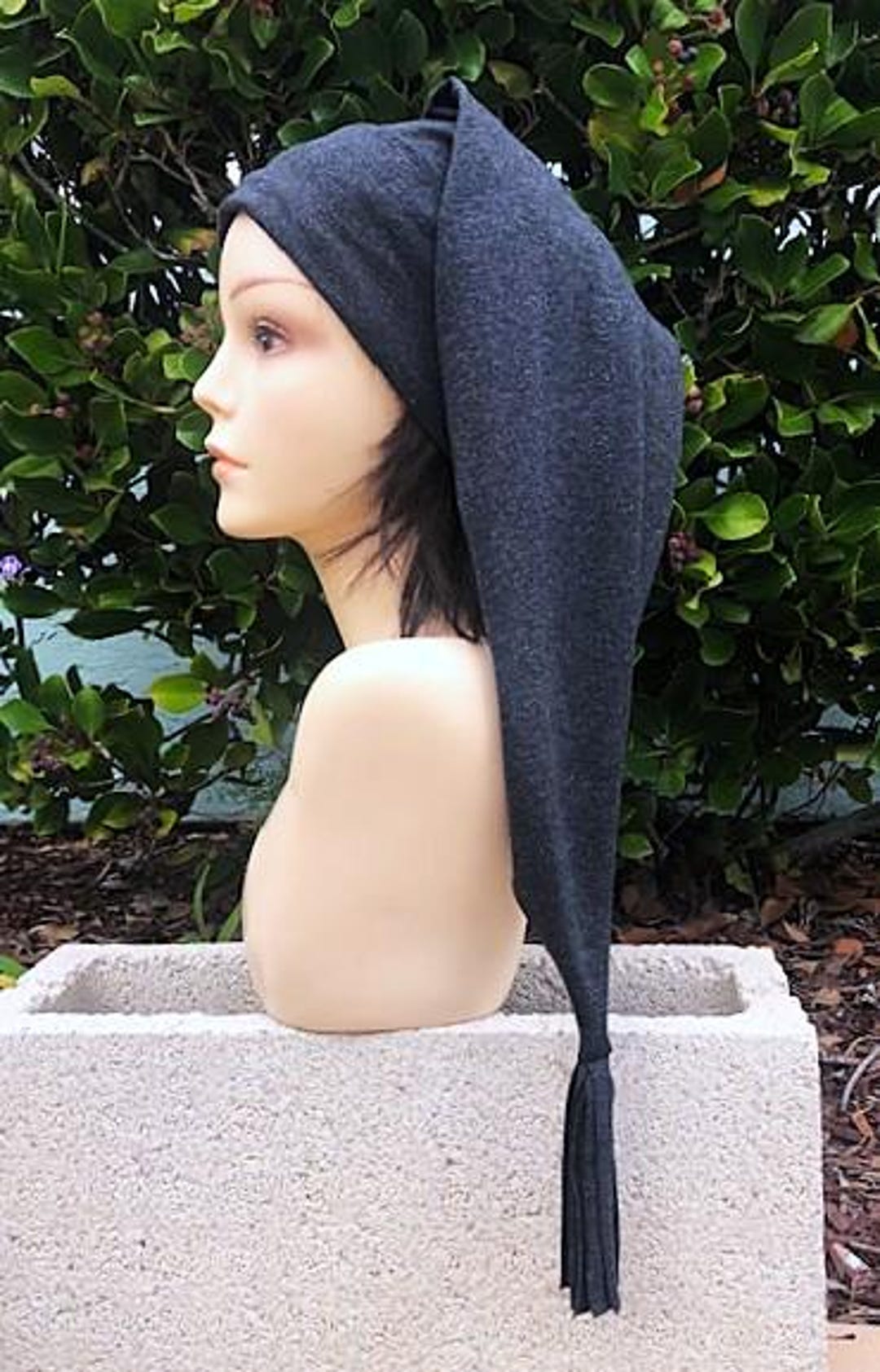SCROOGE COTTON STOCKING Night Cap Charcoal Gray Adult and Child Size - Etsy