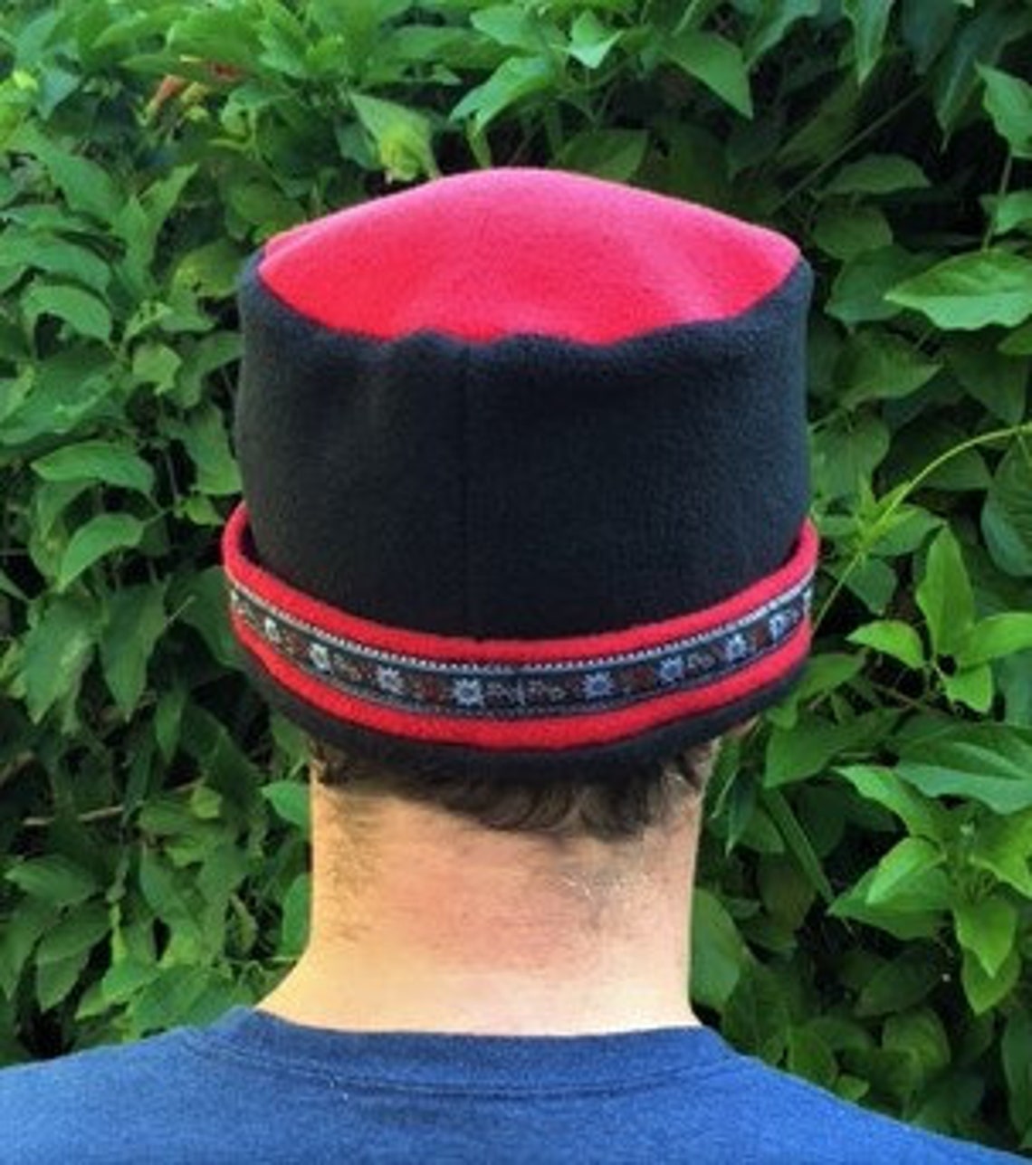 ALPINE SKI HAT Pillbox Hat Tyrolean Bavarian Fleece Cap With Jacquard ...