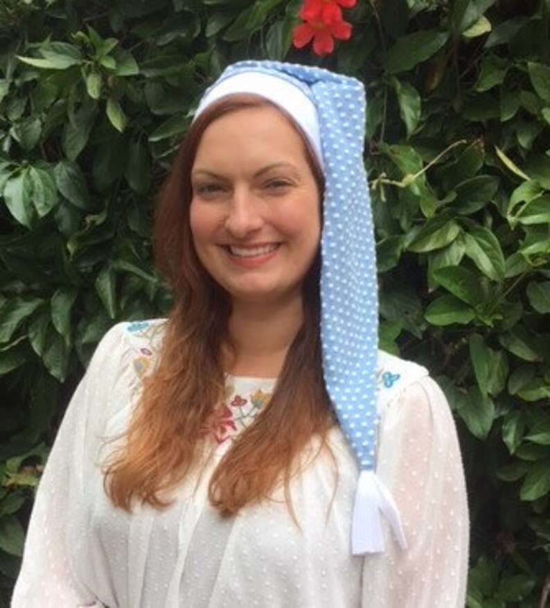 COTTON NIGHT CAP Sleeping Hat Polka Dot Adult and Child Sizes | Etsy