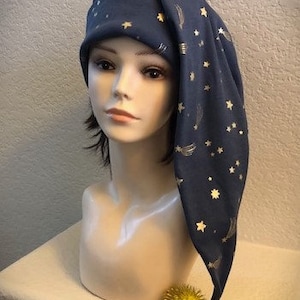 STARRY NIGHT CAP Cotton Sleep Hat Stocking Cap Adult and Child Sizes - Etsy