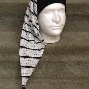 NIGHT CAP SLEEPING Hat Scrooge Cap Cotton Stripe Jacquard Knit Soft and ...