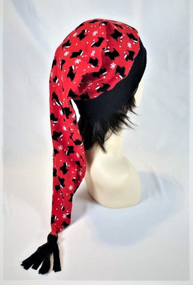 CHRISTMAS SCOTTIE DOGS Scrooge Hat Sleeping Cap in Cotton Adult and ...