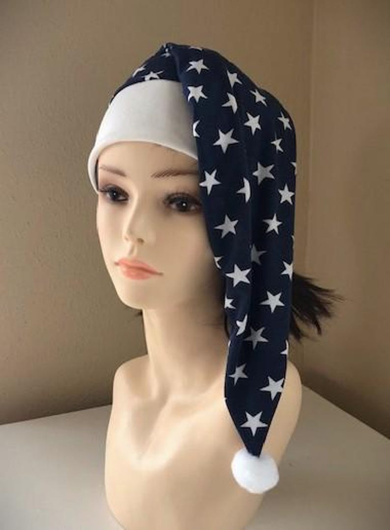 STARRY SLEEPING HAT Moondrop Scrooge Night Cap Adult Sizes - Etsy