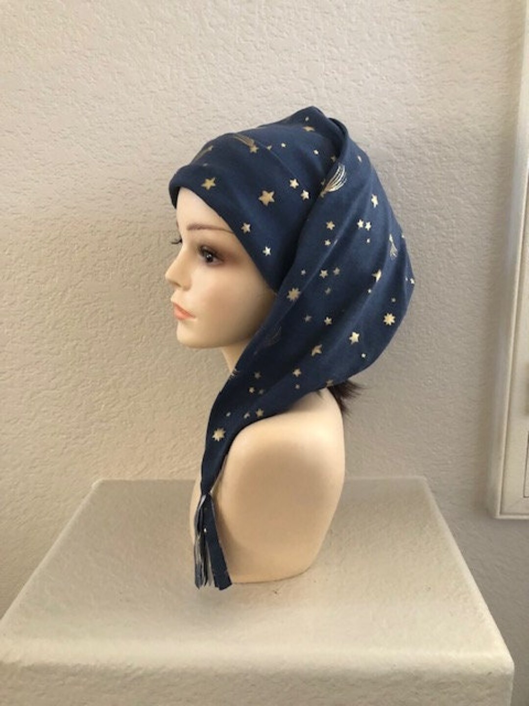STARRY NIGHT CAP Cotton Sleep Hat Stocking Cap Adult and Child Sizes - Etsy