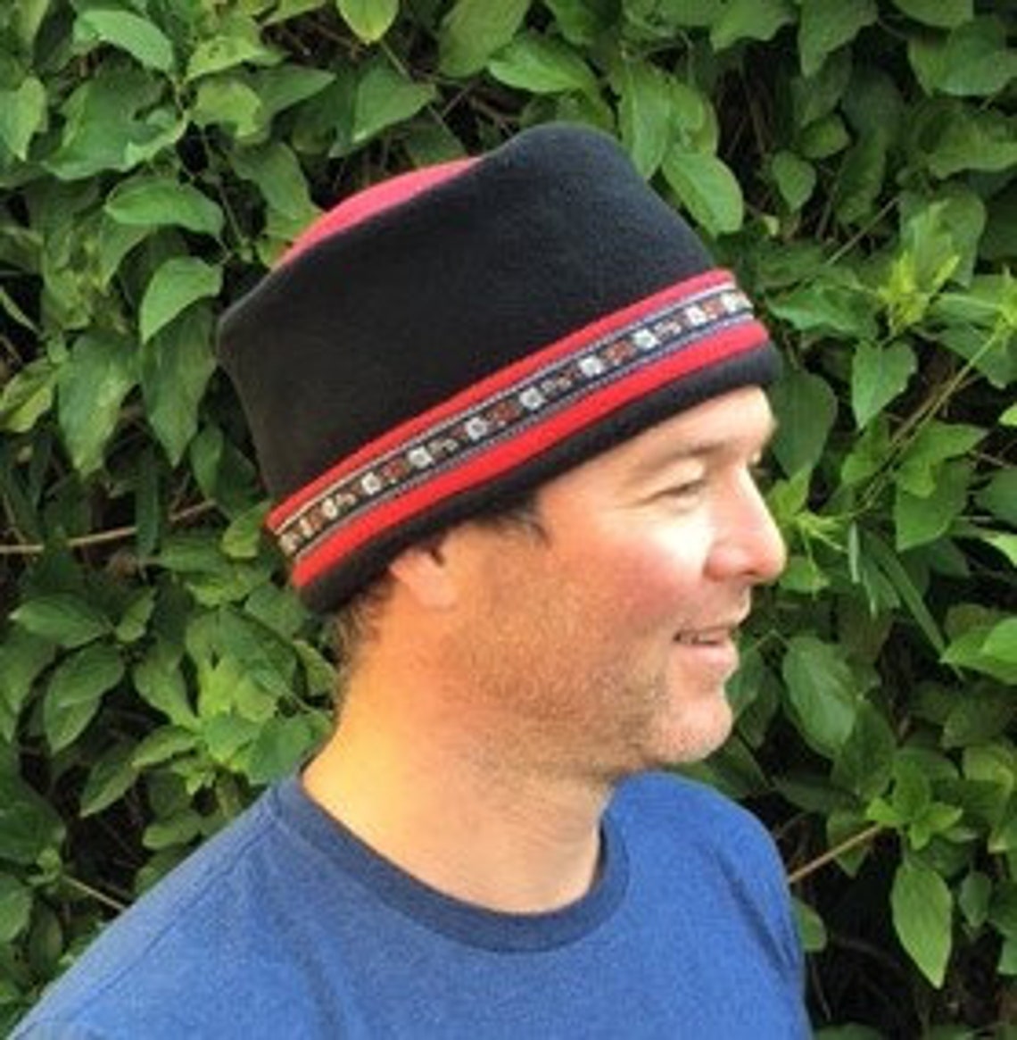 ALPINE SKI HAT Pillbox Hat Tyrolean Bavarian Fleece Cap With Jacquard ...