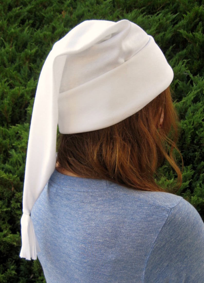 SCROOGE COTTON STOCKING Night Cap White Adult and Child Size - Etsy