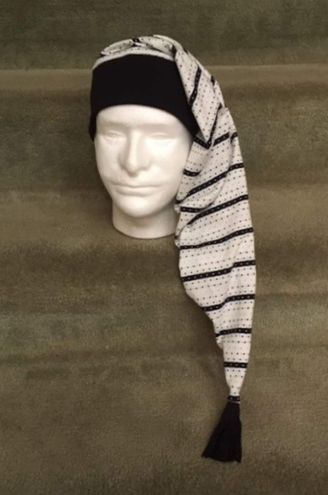 NIGHT CAP SLEEPING Hat Scrooge Cap Cotton Stripe Jacquard Knit | Etsy