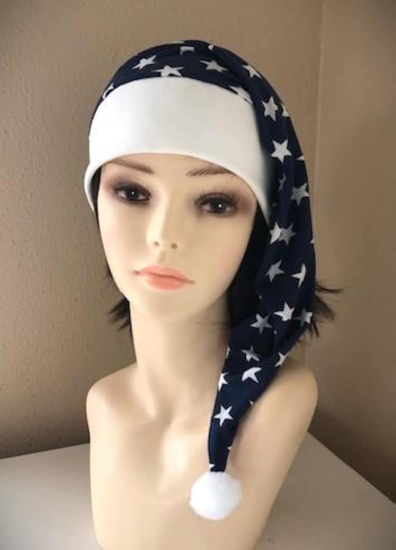 STARRY SLEEPING HAT Moondrop Scrooge Night Cap Adult Sizes - Etsy