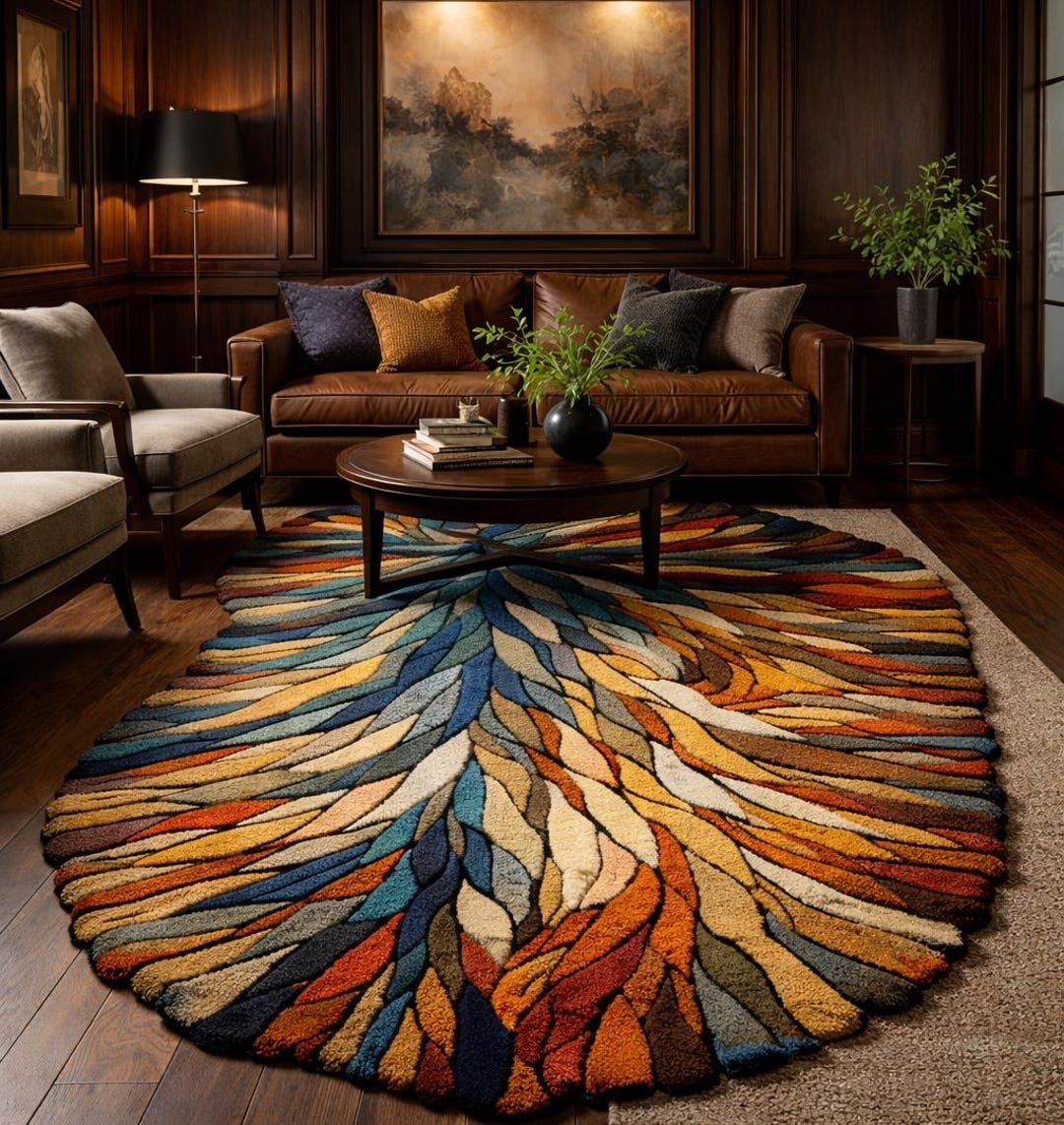 Premium Abstract Multicolor Living Room Rug | Unique Contemporary ...