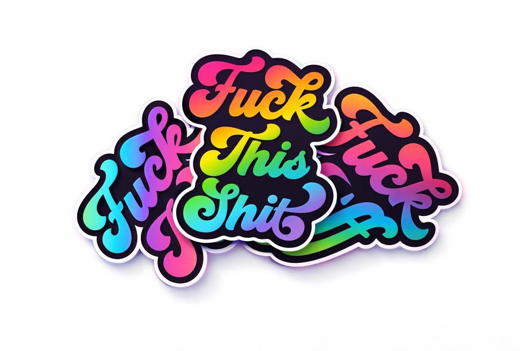 Funny Rude Rainbow Sticker | Waterproof Vinyl Decal | Sassy Adult ...