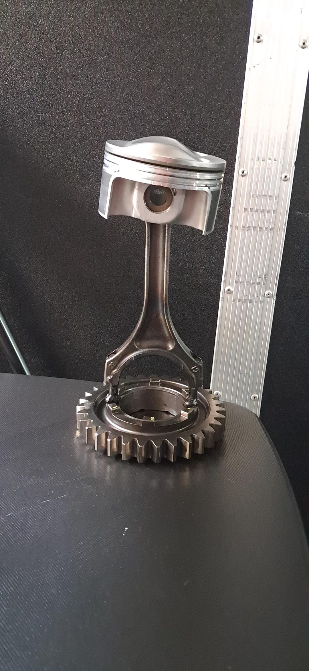 Real Metal Decorative Engine Piston for Office or Decoration With Gear ...