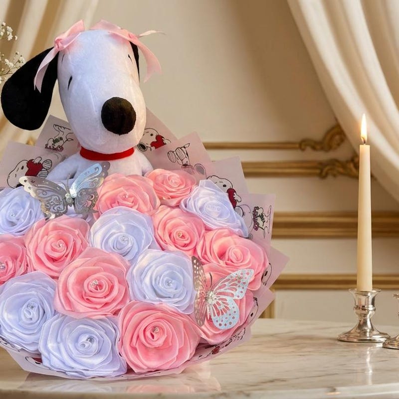 Snoopy Rose Bouquet - Etsy