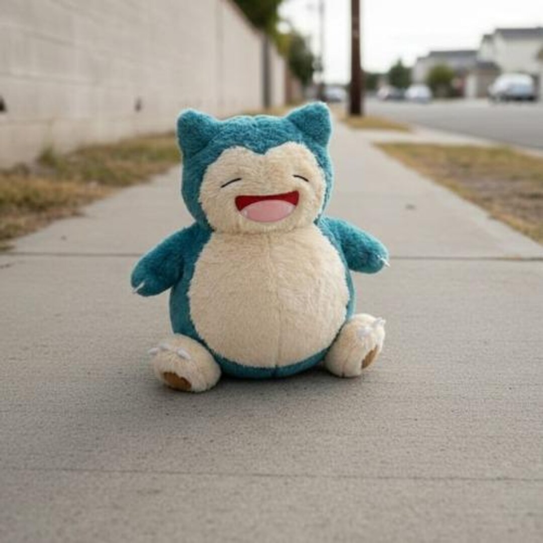 Happy Snorlax Plush 35cm – Soft Pokémon Stuffed Animal – Kawaii ...