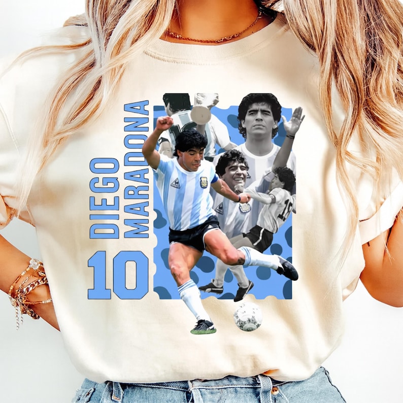 Maradona Soccer T Shirt PNG, Streetwear Football Graphic, Urban Soccer ...