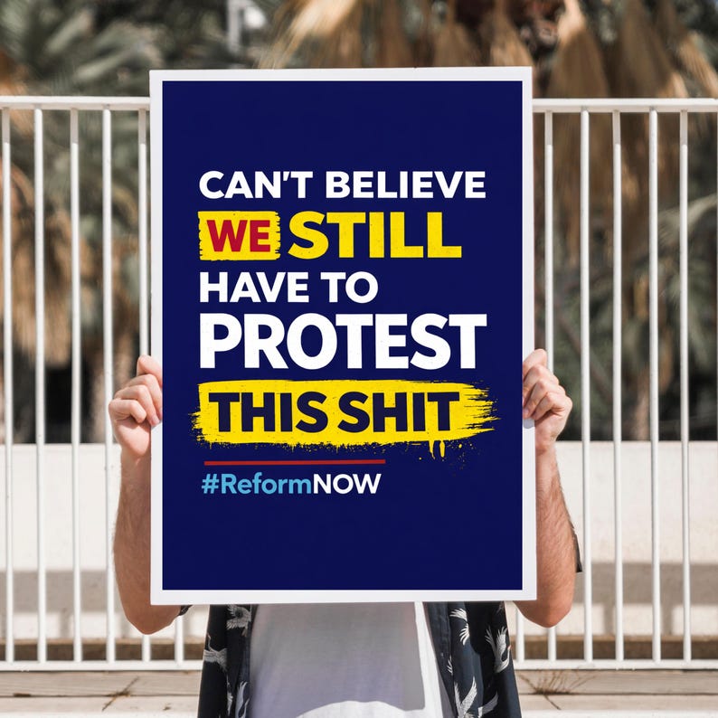 Funny Protest Sign PRINTABLE | Womens March Poster Download, Anti Trump ...