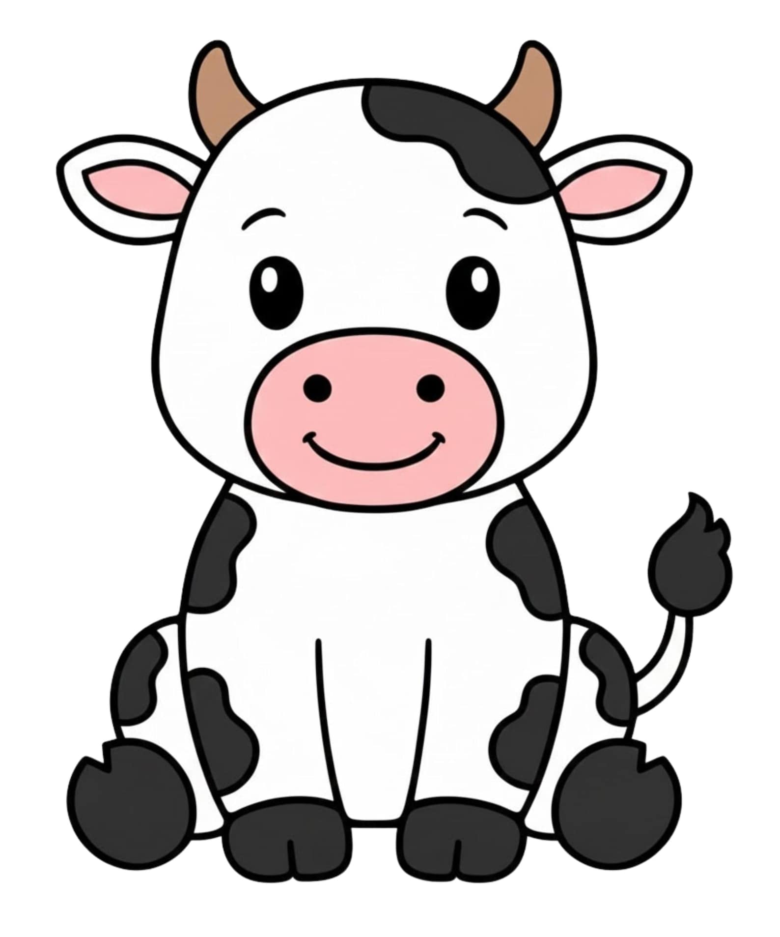 Cute Cow SVG PNG, Farm Animal Clipart, Cow Digital Design, Farm Animal ...