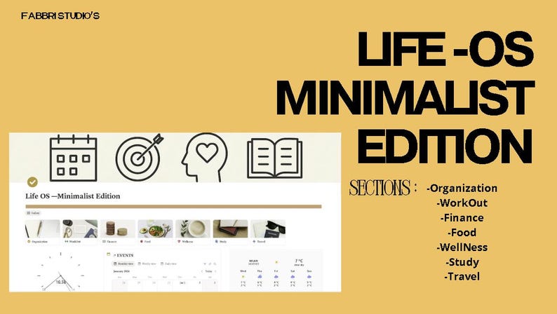 Life Os-minimalist Edition - Etsy