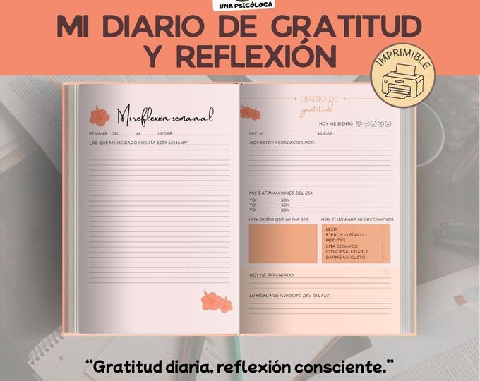 Diario De Gratitud En Español | Spanish Version, Journal ...
